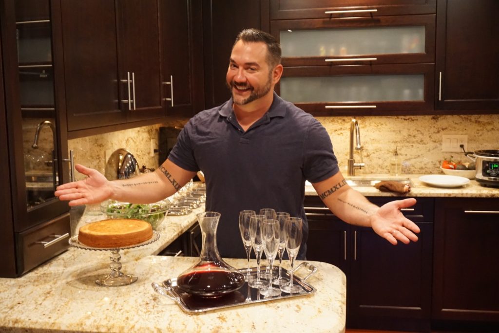 Sitting in Kitchen with Tedd for Easy Fall Brunch Menu Recipes